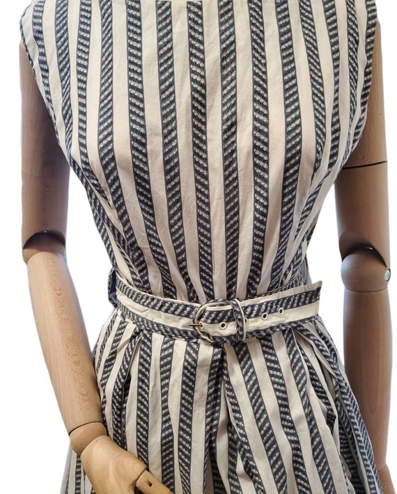 Vintage 1950s new look fit and flare dress 50s white … - Gem