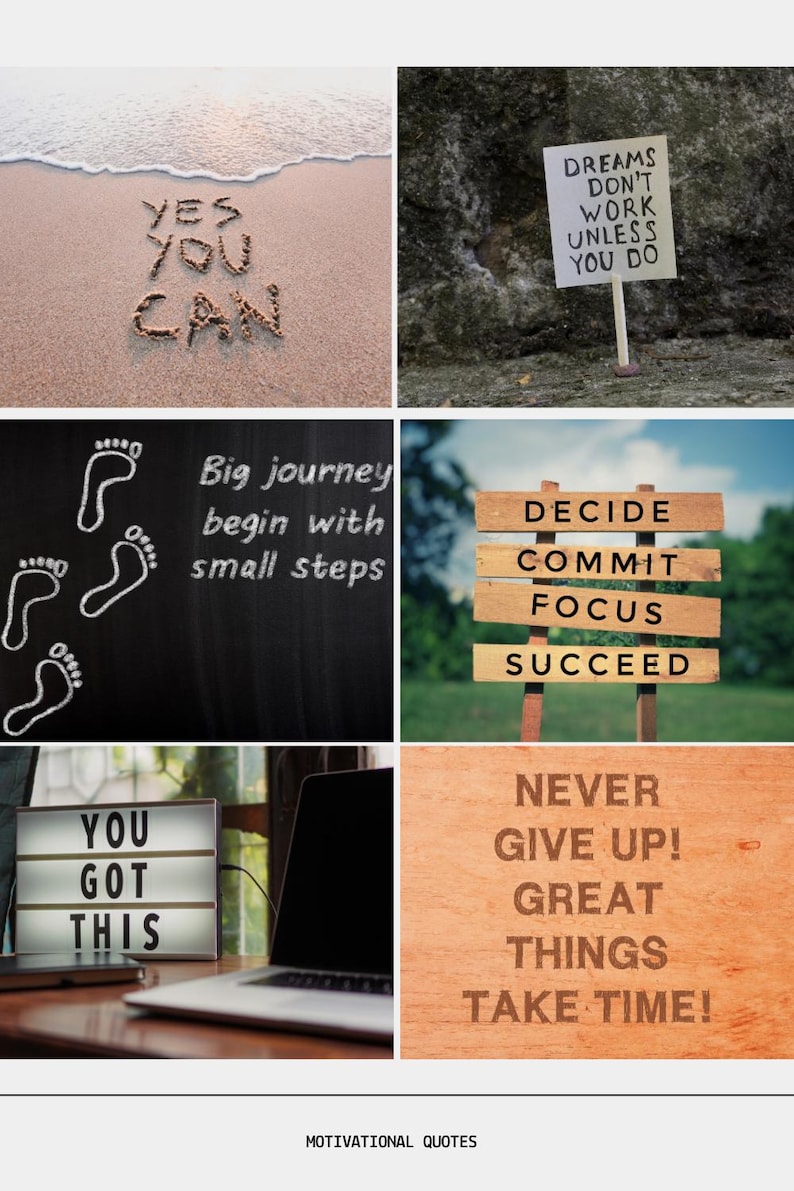 Manifestation Vision Board Kit (printable Only): Motivational Quotes ...