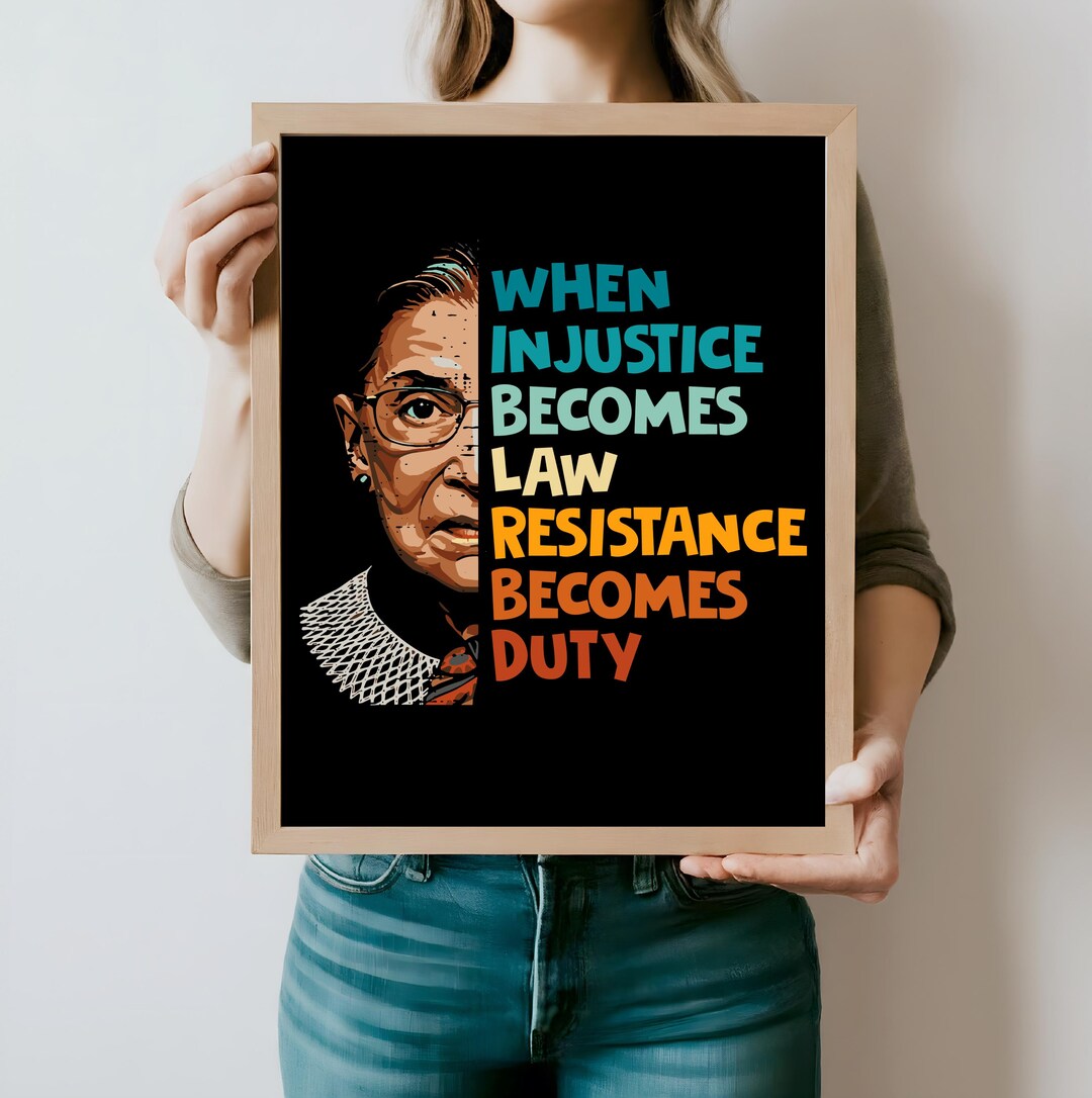When Injustice Becomes Law Resistance Becomes Duty Sign PRINTABLE, Anti ...
