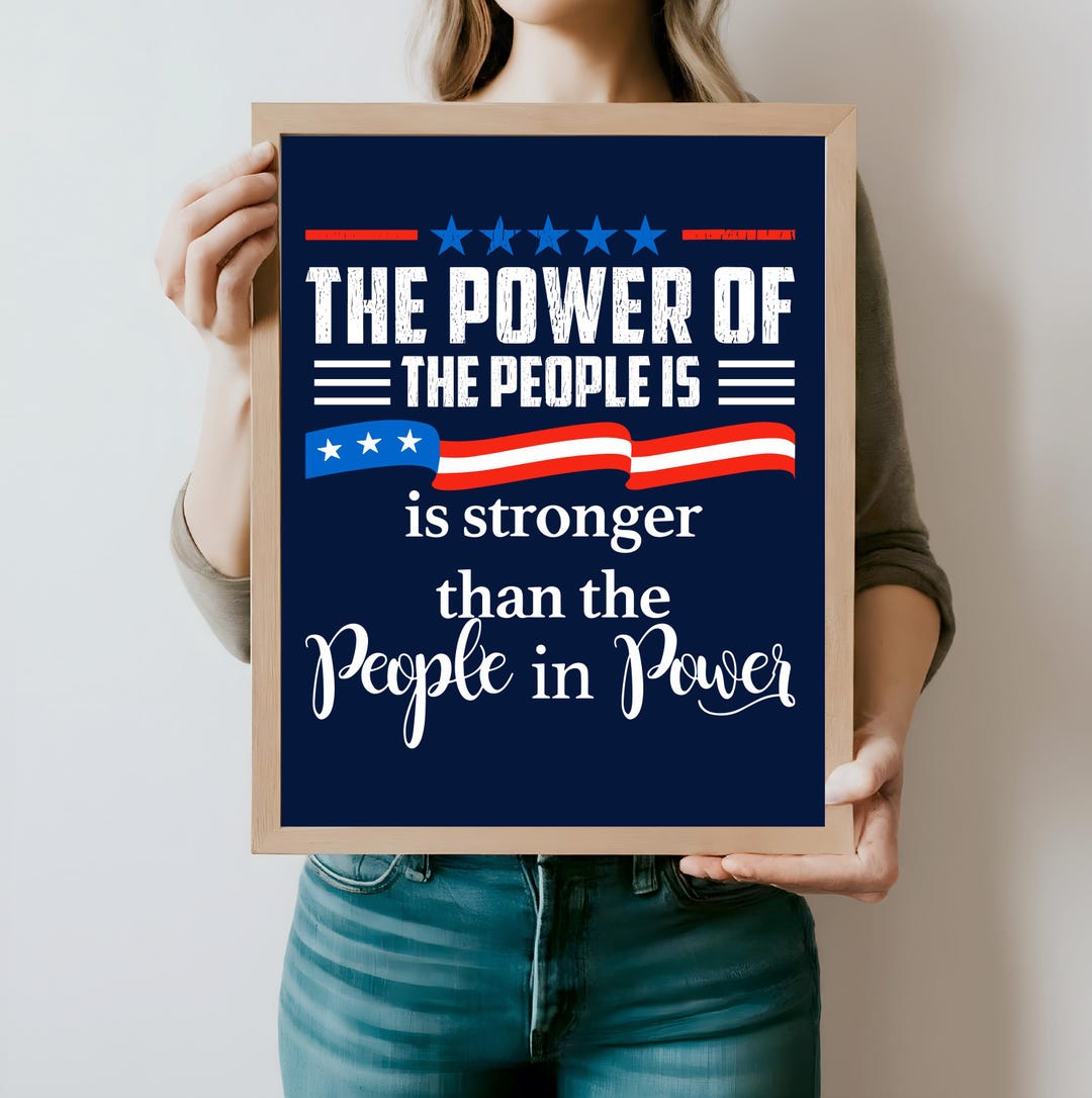 Power of the People Resist Protest Sign PRINTABLE, Anti-trump Protest ...