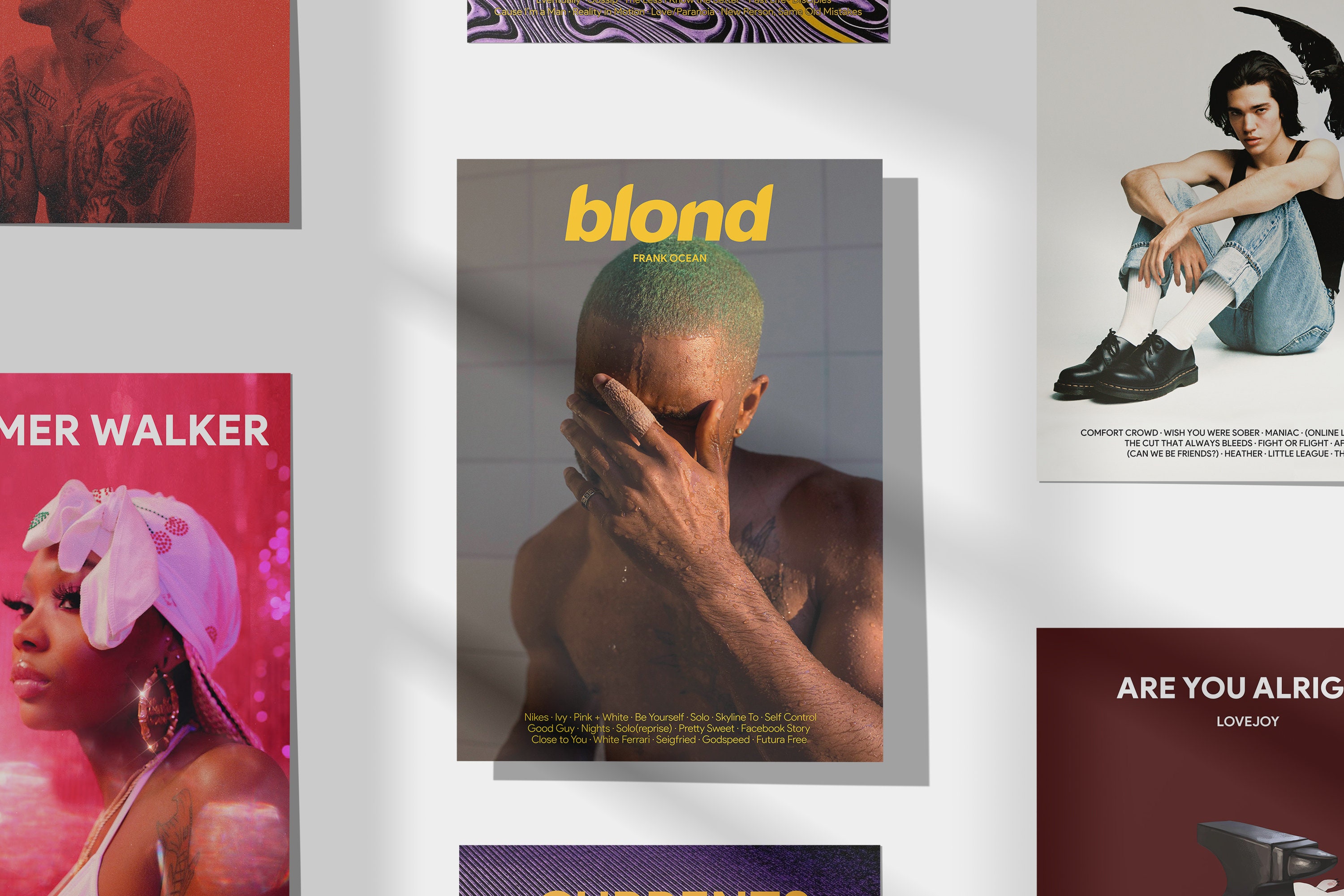 Frank Ocean - Blonde Album Cover Poster, Music Album Poster , Frank ...