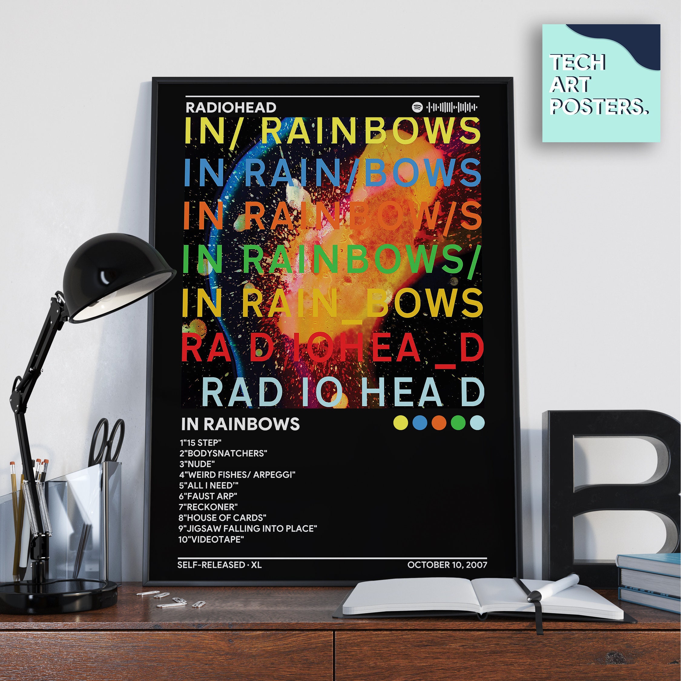 Radiohead - In Rainbows Album Cover Poster, Poster Print, Wall Art ...