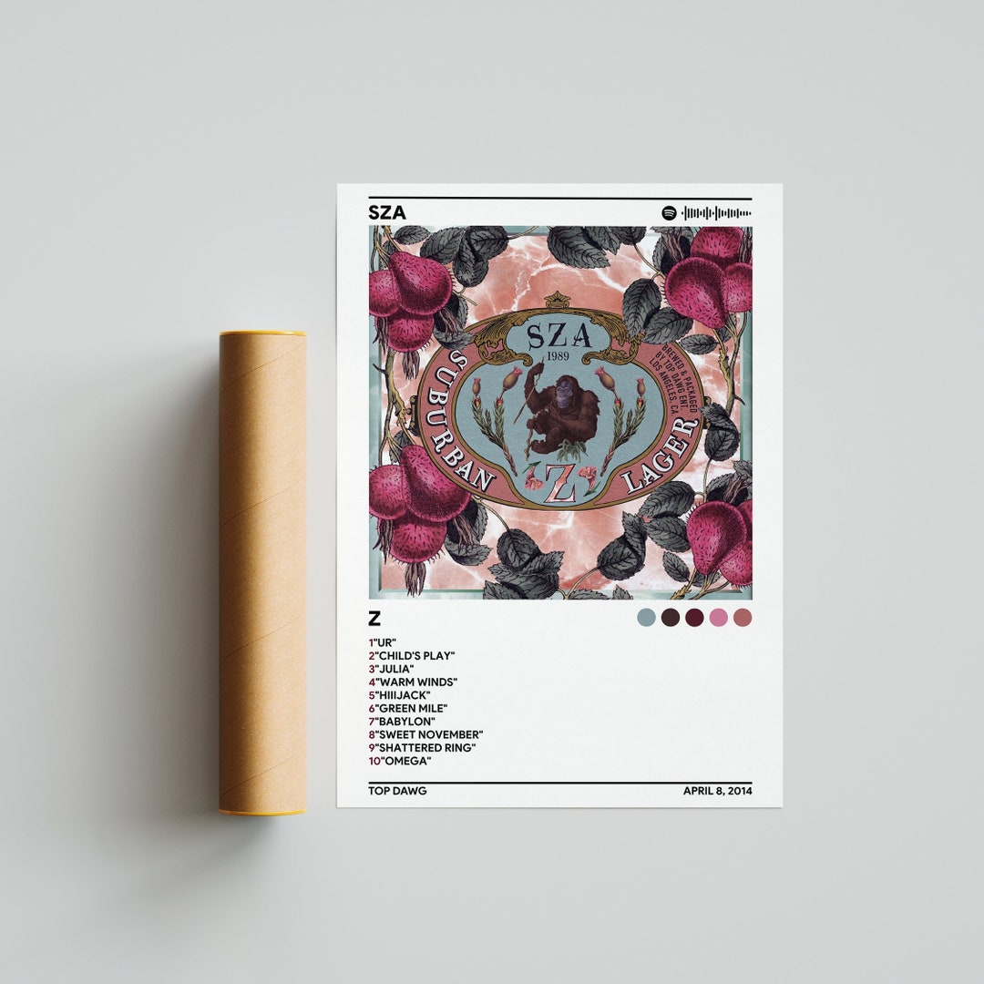 Sza Z Album Cover Poster Sza Poster Print Wall Art Home Etsy