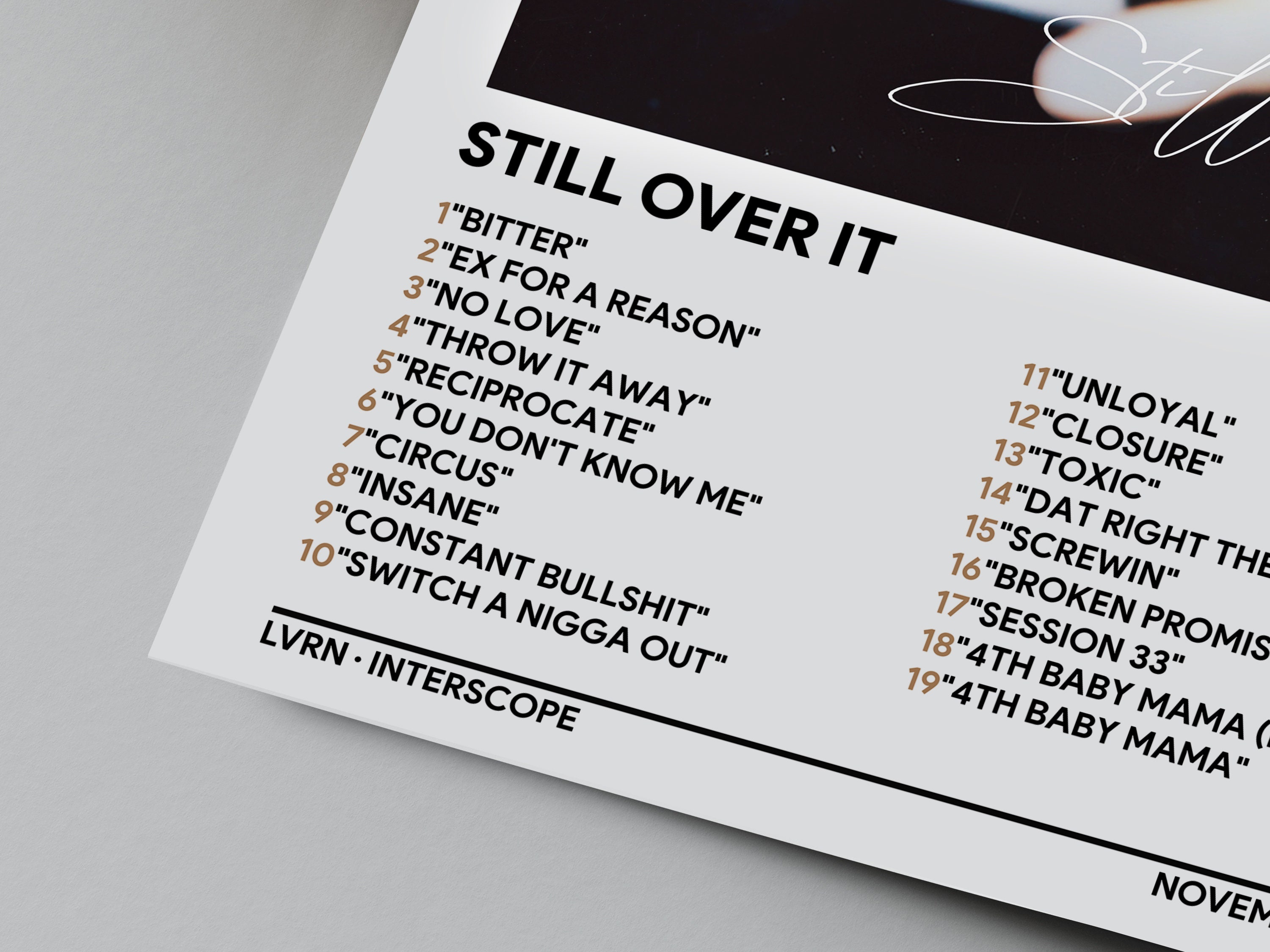 Summer Walker Still Over It Album Cover Poster 2 Color 1 - Etsy UK