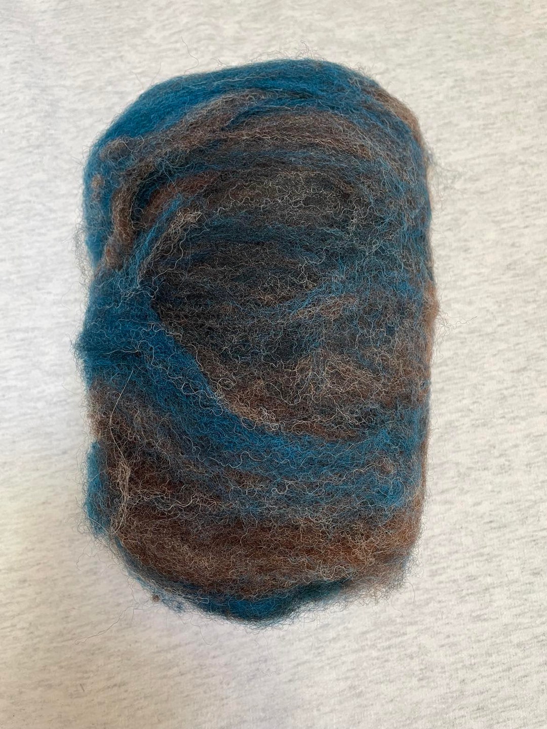 100% Navajo-churro X Wool Batt Grey and Teal - Etsy