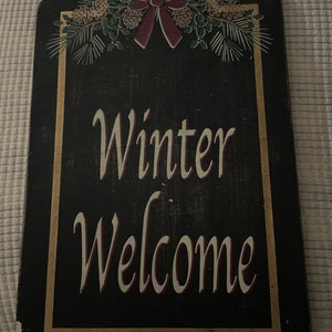 Winter Welcome Sign - Etsy