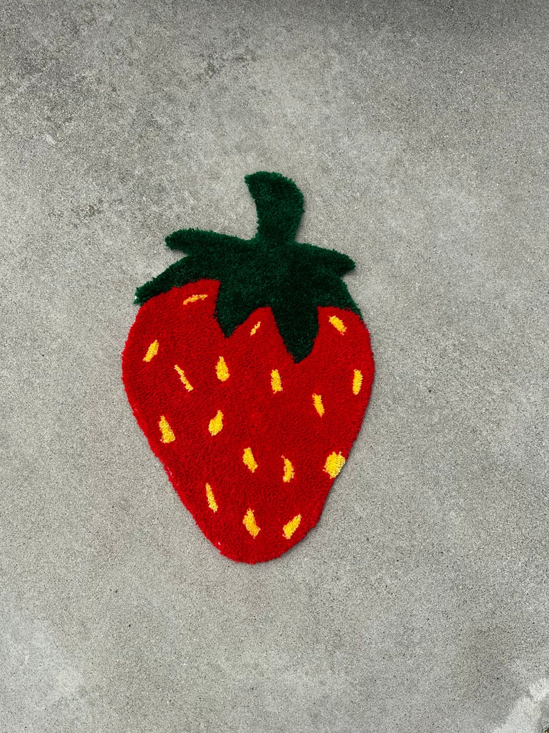 Strawberry Rug - Etsy