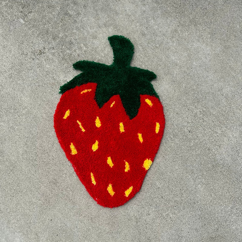 Strawberry Rug - Etsy
