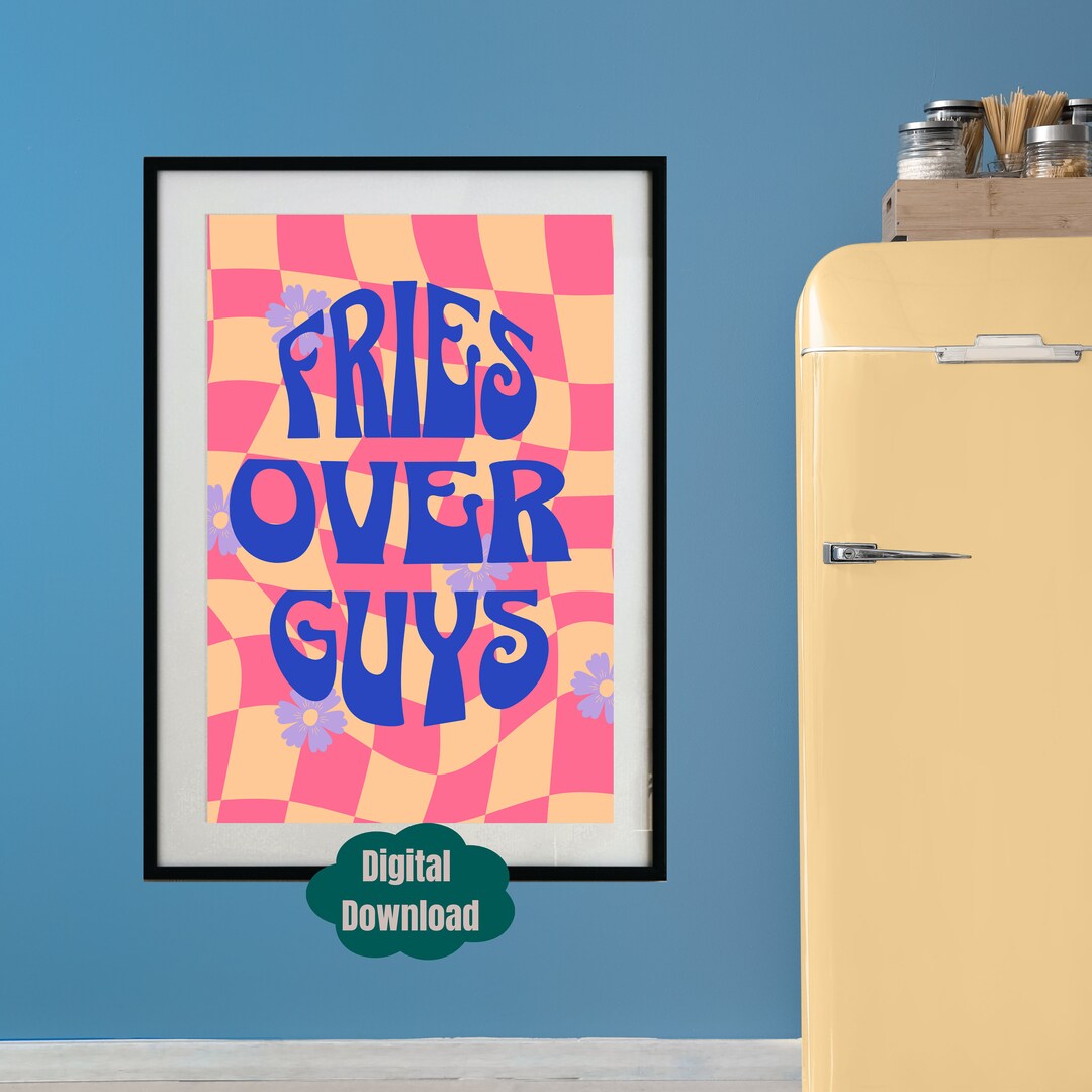 Groovy Retro Wall Art Dorm Room Decor Preppy Aesthetic Funky - Etsy