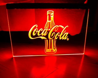 Coca Cola Stained Glass Panel - Etsy