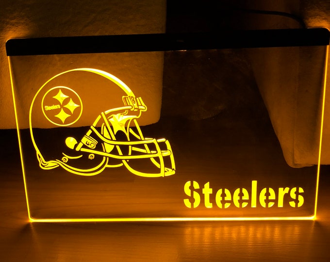 Custom Steelers LED Lighted Wall Sign, Neon, Night Light,football - Etsy
