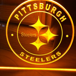 Pittsburgh Steelers LED Neon Sign Size 8x12 - Etsy
