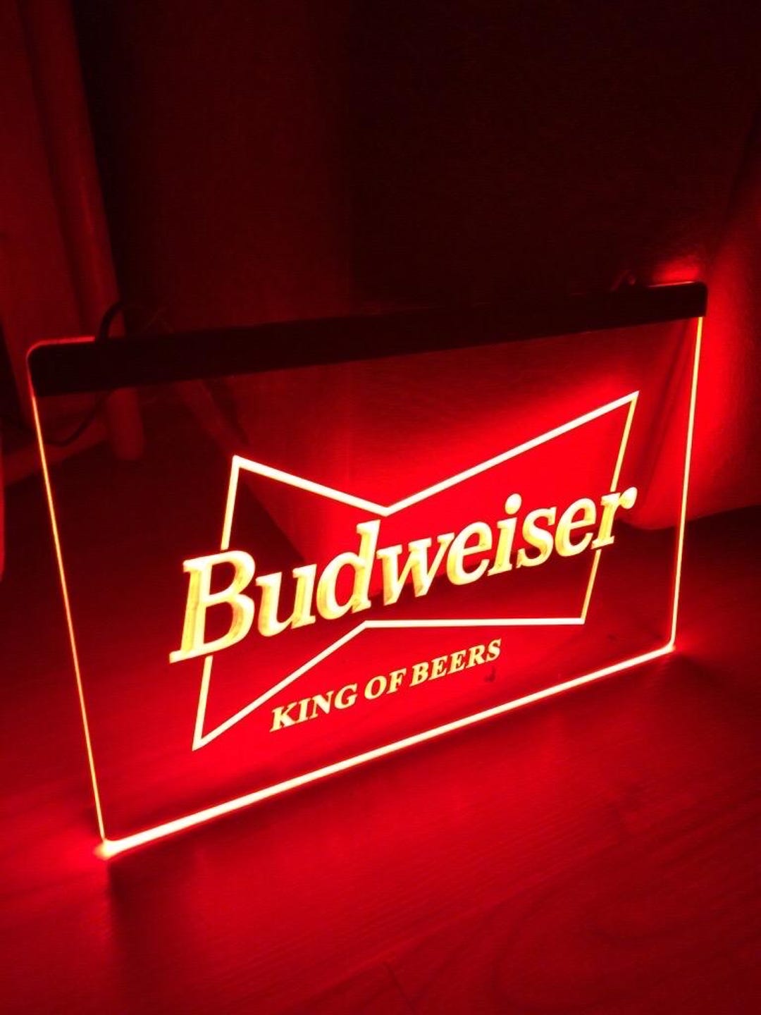 Budweiser LED Neon Sign Size 8x12 - Etsy
