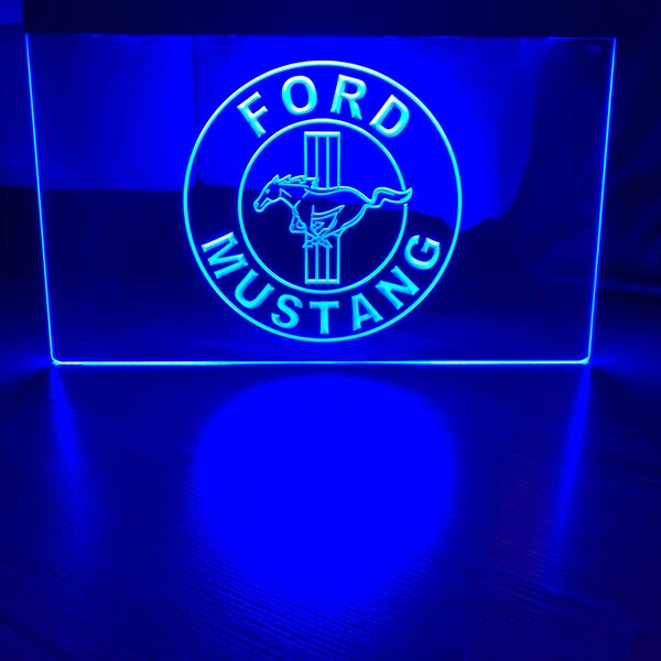 Led Ford Mustang Sign - Etsy
