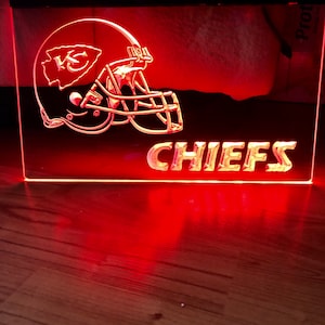 Kansas City Chiefs LED Neon Sign Size 8x12 - Etsy