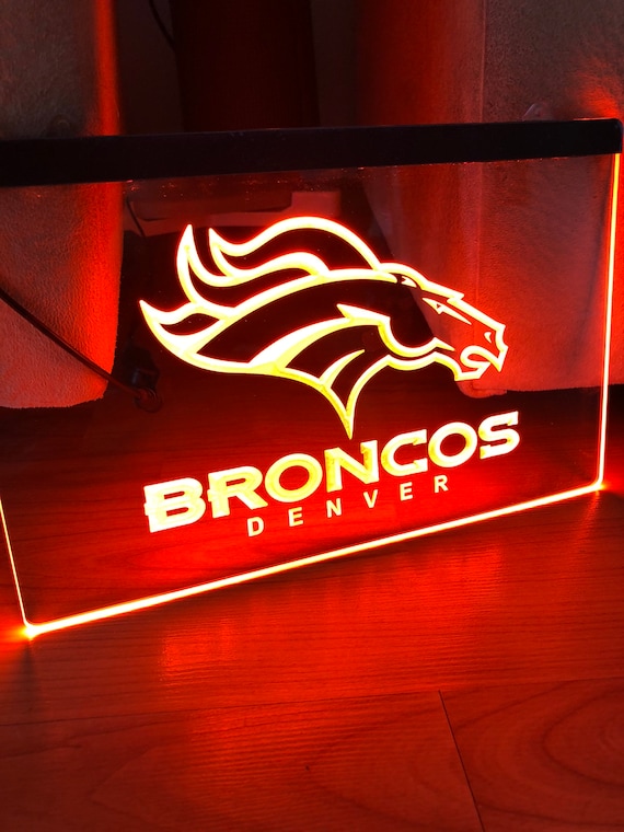 Denver Broncos LED Neon Sign Size 8x12 - Etsy