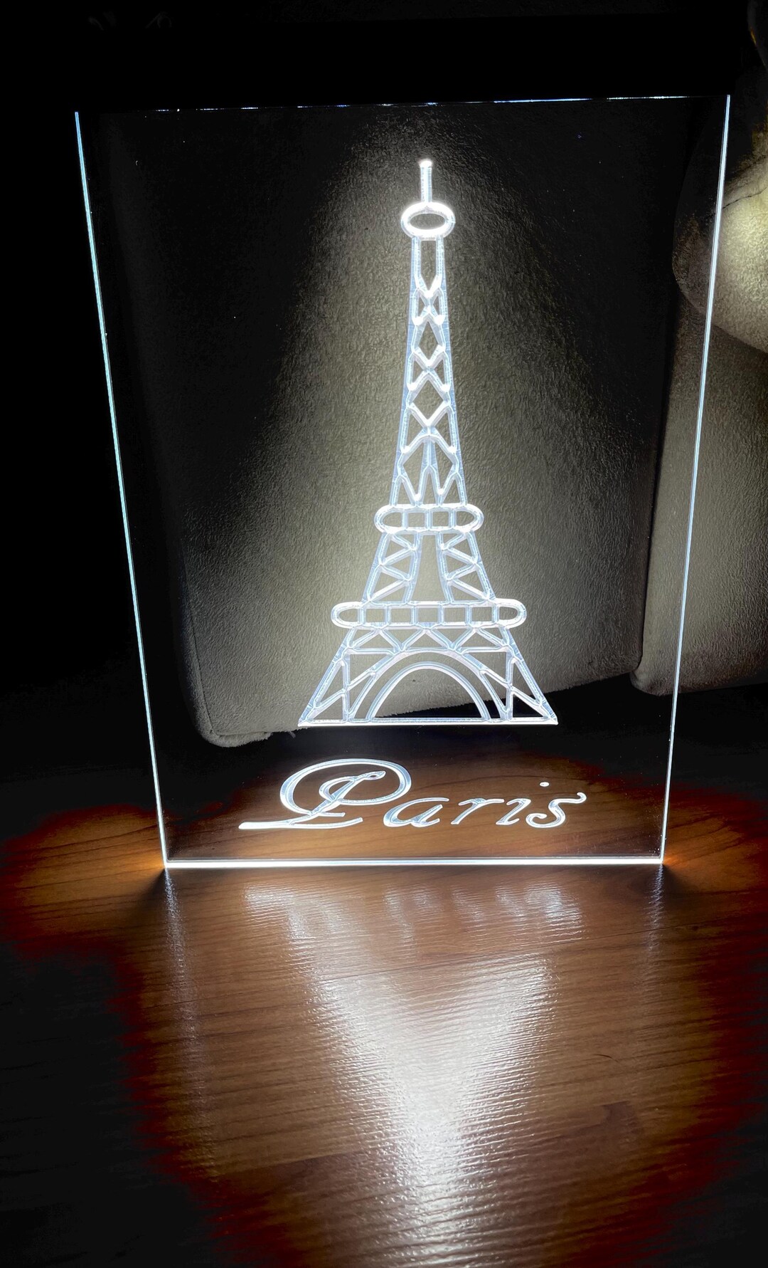 Paris LED Neon White Light Sign Size 8x12 - Etsy