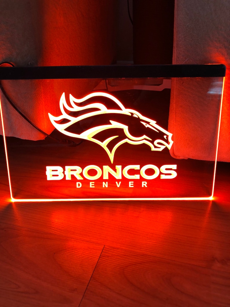 Denver Broncos LED Neon Sign Size 8x12 - Etsy