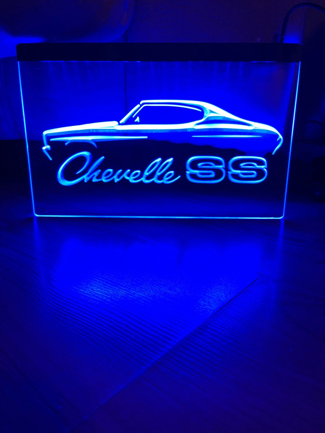 Chevelle SS LED Neon Blue Light Sign Size 8x12 | Etsy