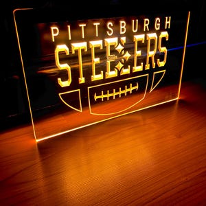 Pittsburgh Steelers LED Neon Sign Size 8x12 - Etsy