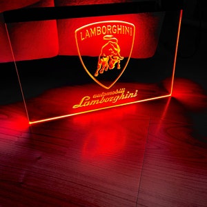 Lamborghini LED Neon Sign Size 8x12 - Etsy
