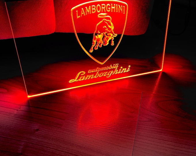 Lamborghini LED Neon Sign Size 8x12 - Etsy