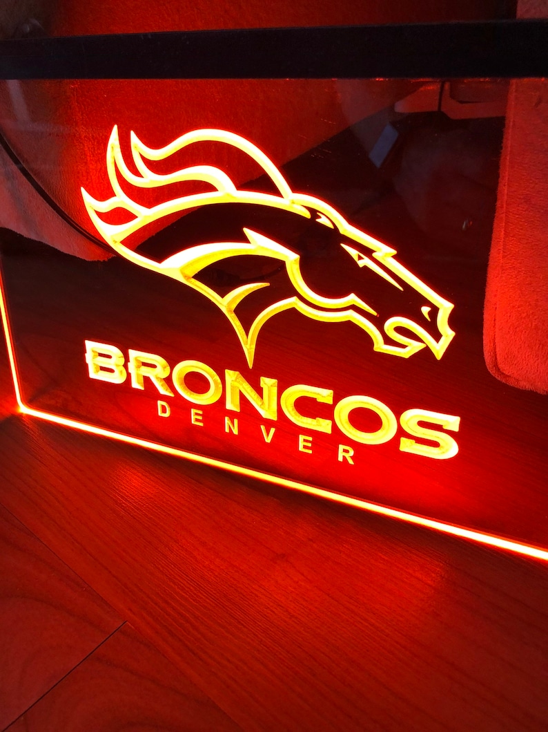Denver Broncos LED Neon Sign Size 8x12 - Etsy