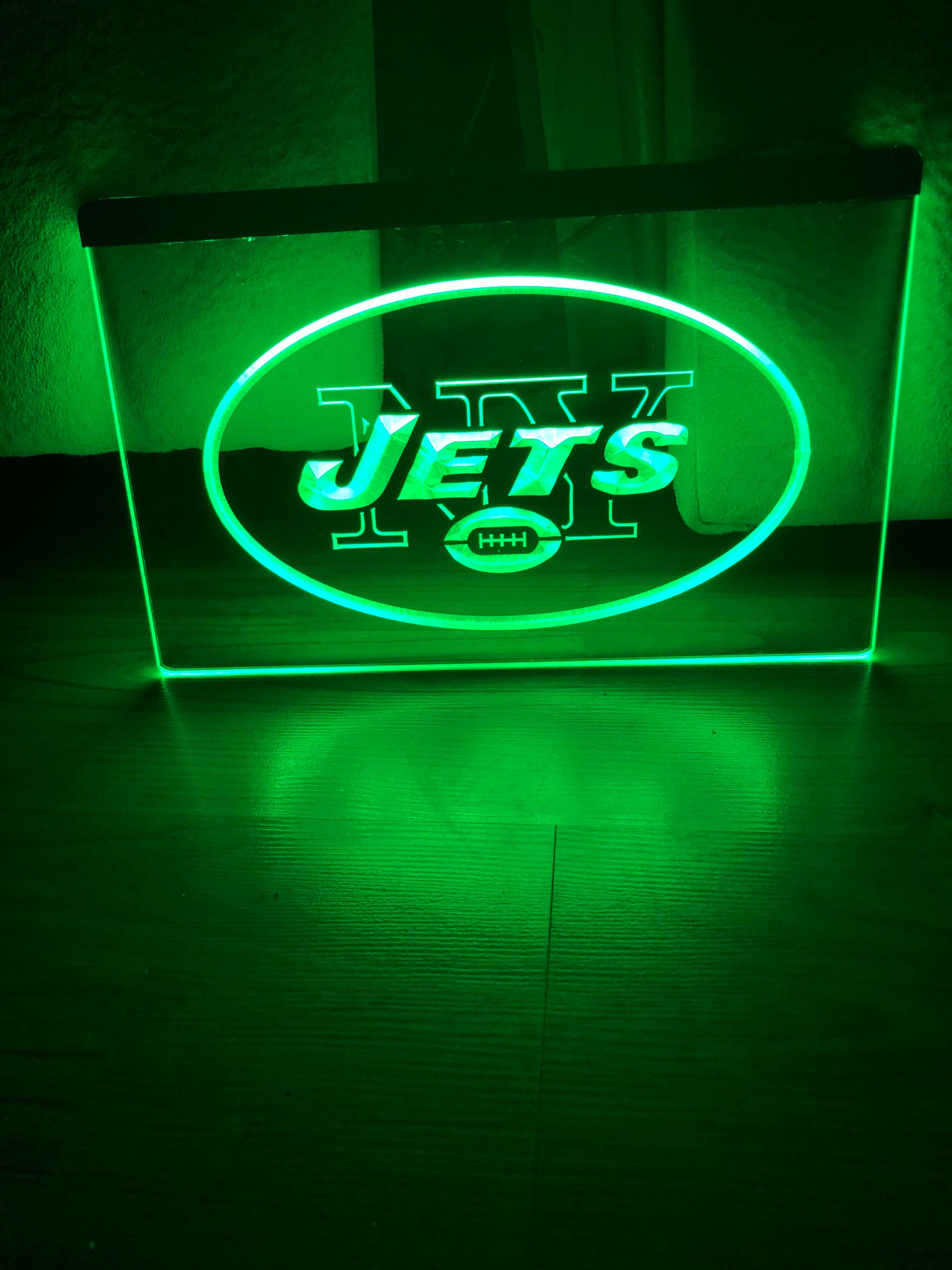 New York Jets LED Neon Green Light Sign Size 8x12 - Etsy