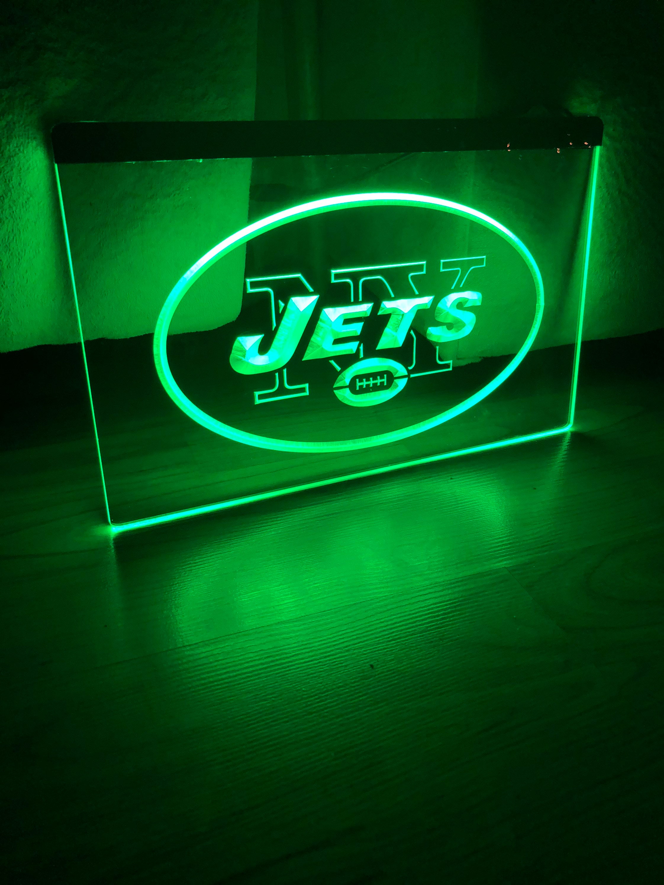 New York Jets LED Neon Green Light Sign Size 8x12 - Etsy