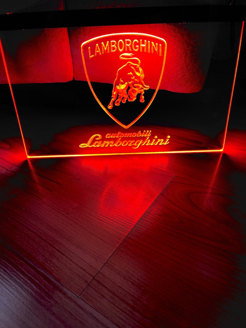 Lamborghini LED Neon Sign Size 8x12 - Etsy