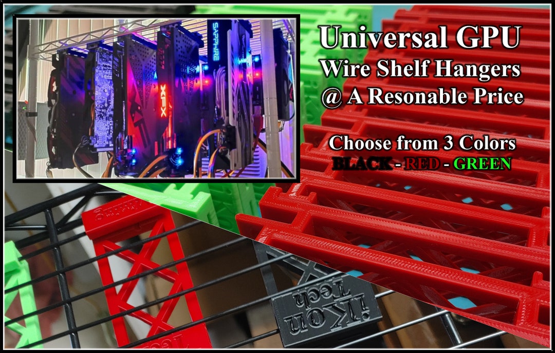 Universal GPU Hanger RIG Mining Farm Crypto Eth Etc Bitcoin Wire Shelf ...