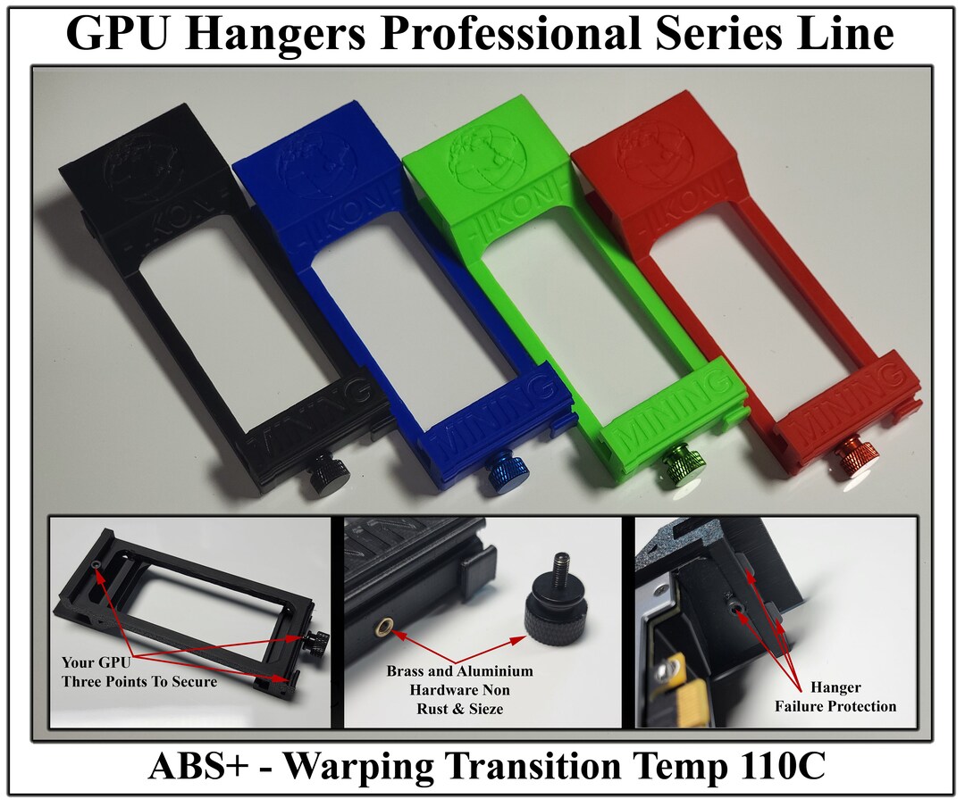 Professional ABS+ GPU Hanger Hangers Mining Rig Farm Wire Shelf Shelves ...