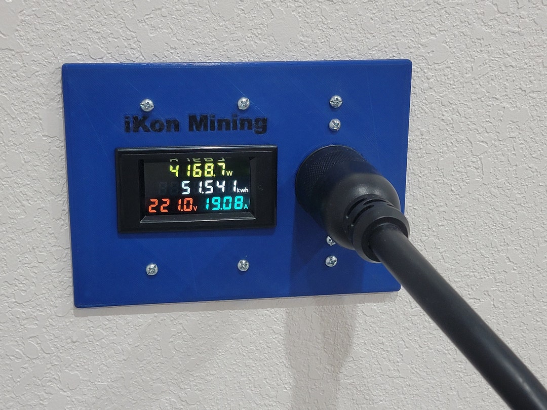Crypto New Old Construction 3 Gang DROK Mining Power Meter Wall Face ...
