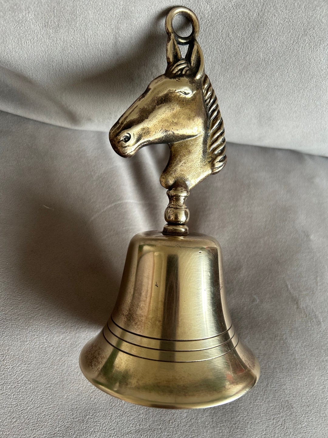 Vintage Brass Horse Head Bell. - Etsy