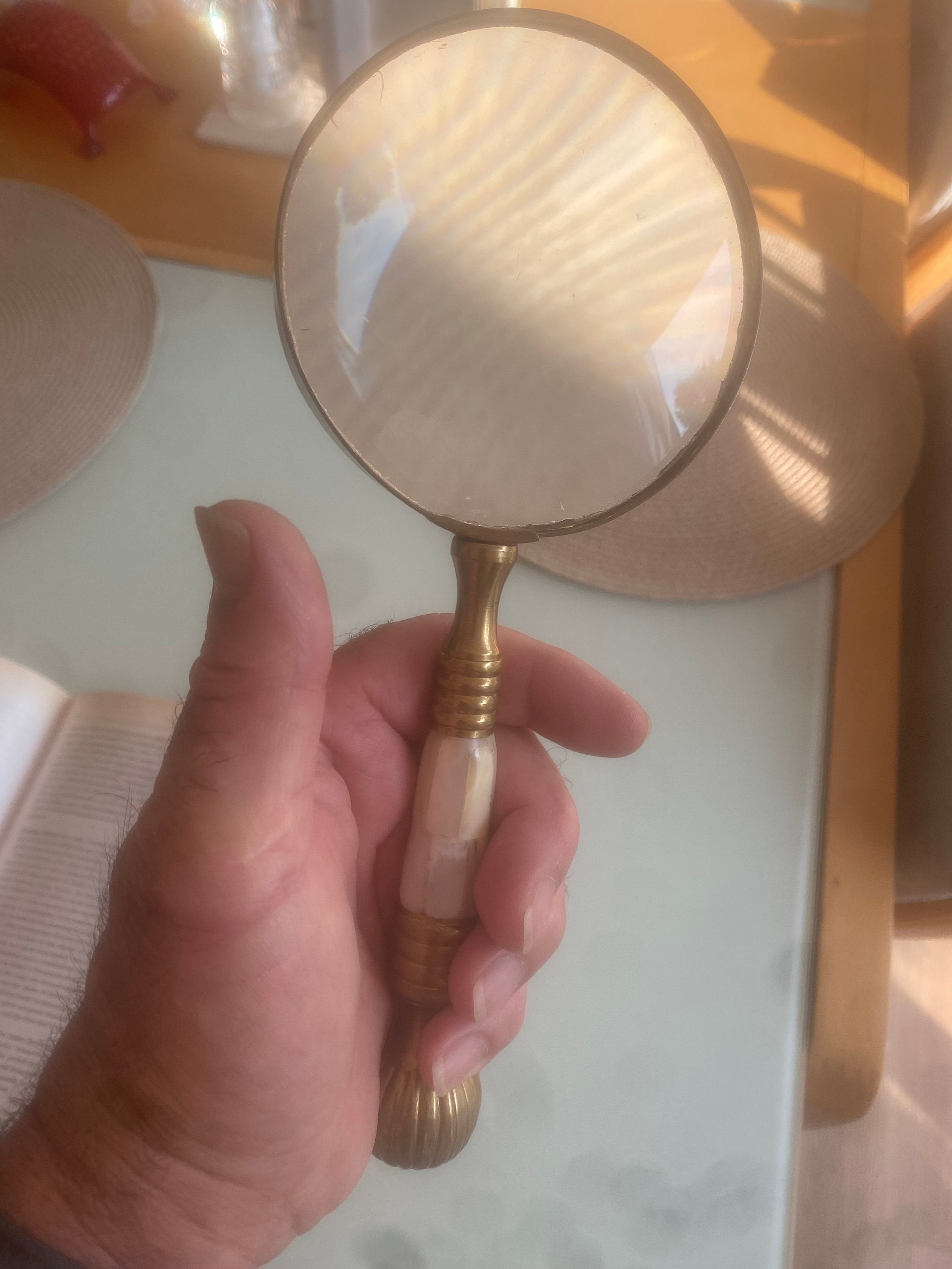Antique Hand Held Magnifying Glass X - Etsy