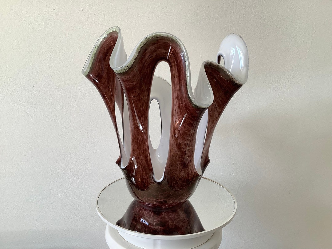 Makora Krosno Sculptural Glass Vase (KB) - Etsy