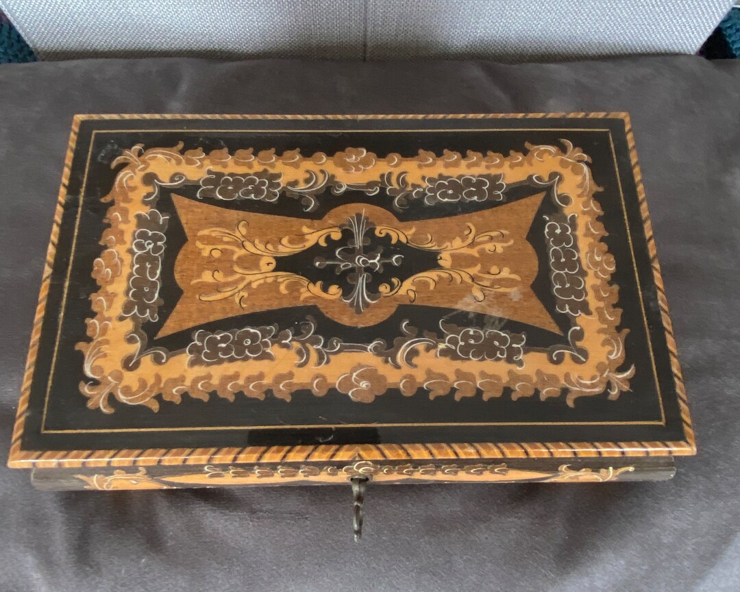 Vintage Swiss Musical Trinket Box Q - Etsy