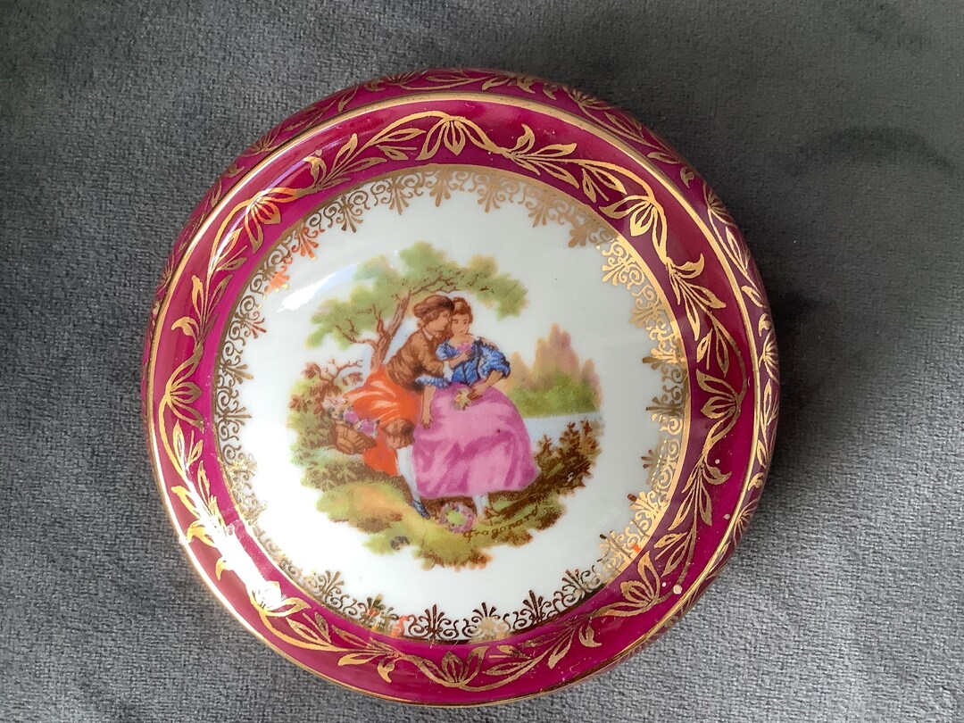 Limoges Powder Box or Trinket Box. (L) - Etsy