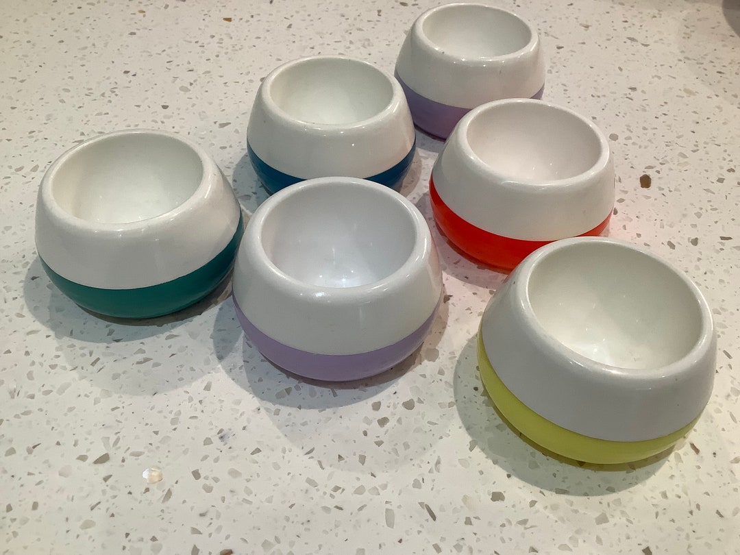 Set of 6 Colourful Plastic Egg Cups. 03 - Etsy