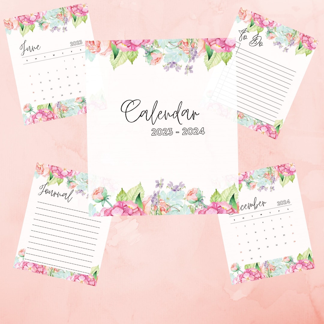 Digital Calendar 2023-2024 - Etsy