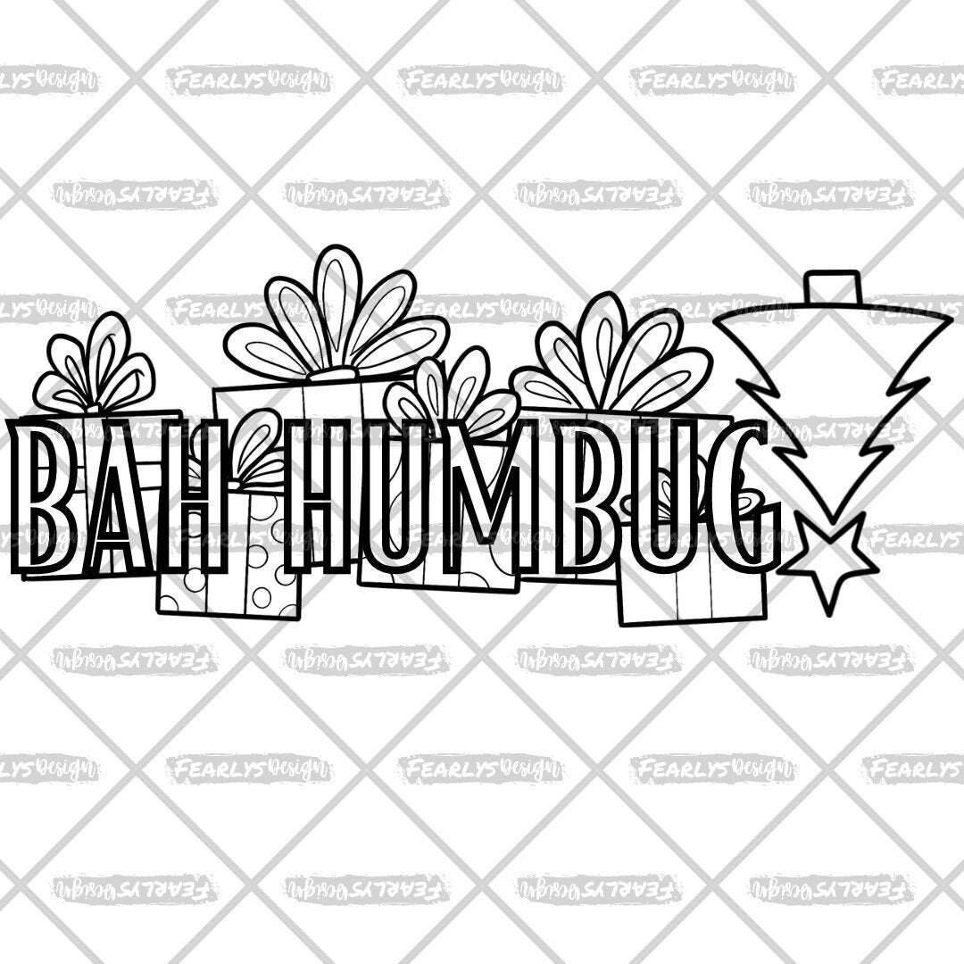 Bah Humbug SVG File Holiday SVG - Etsy