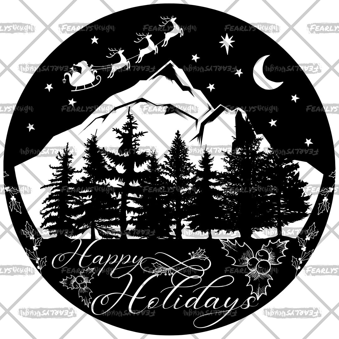 Happy Holidays SVG File Holiday SVG - Etsy