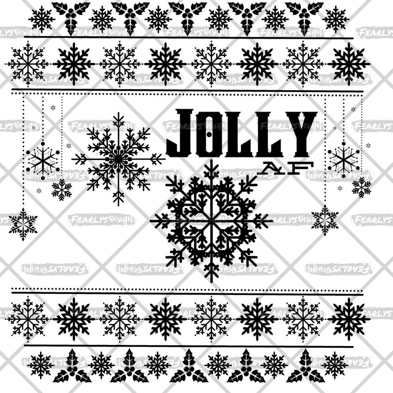 Jolly Af Svg File Holiday Svg Etsy