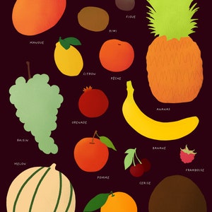 Poster - Fruits - Etsy