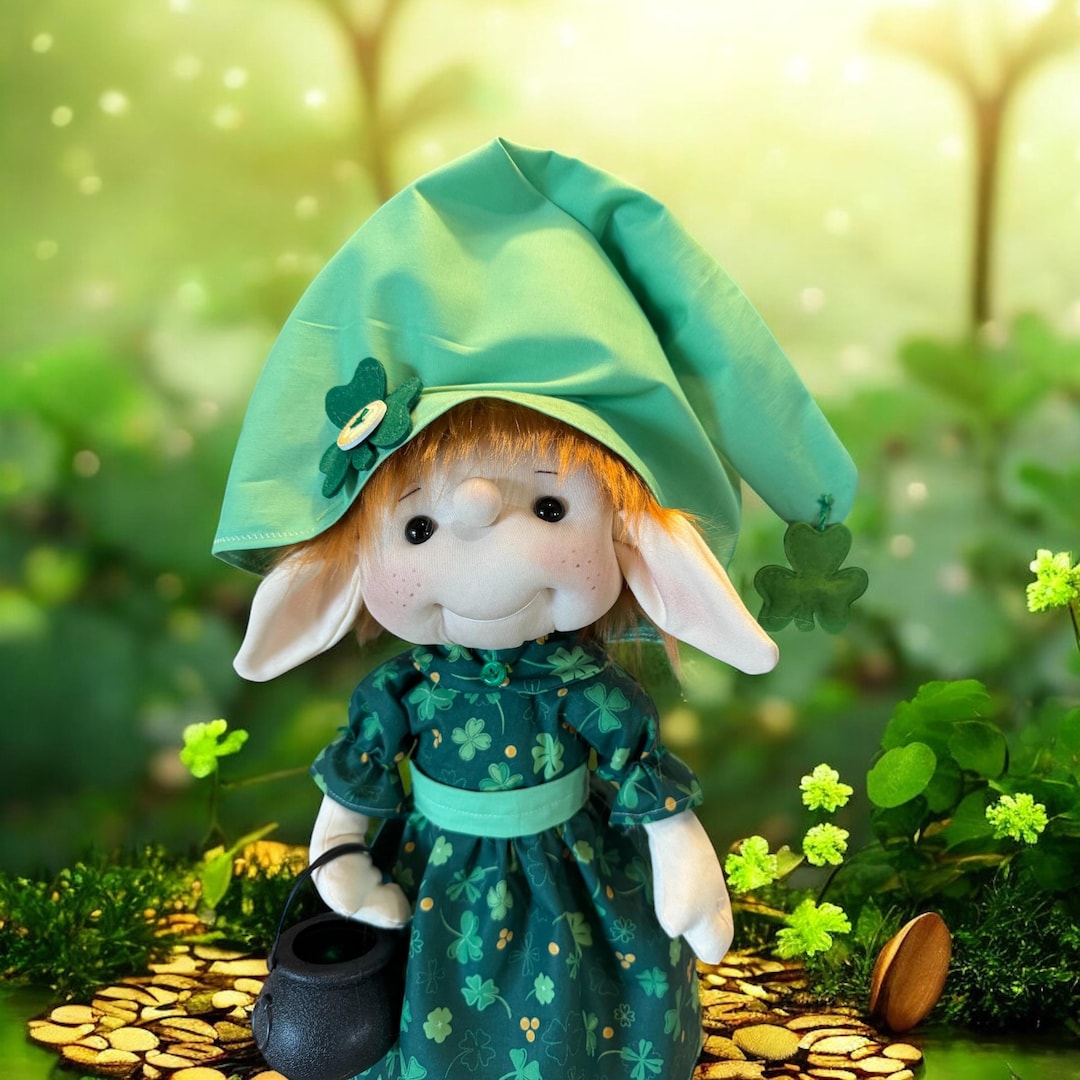 St. Patrick Little Girl Elf - Soft Doll - Etsy