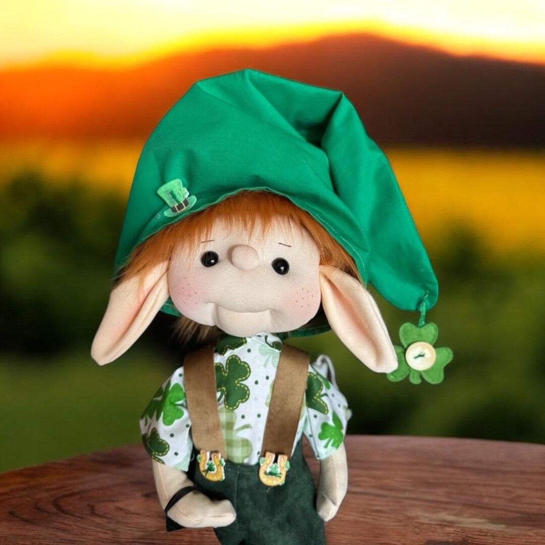 St. Patrick Little Boy Elf - Soft Doll - Etsy