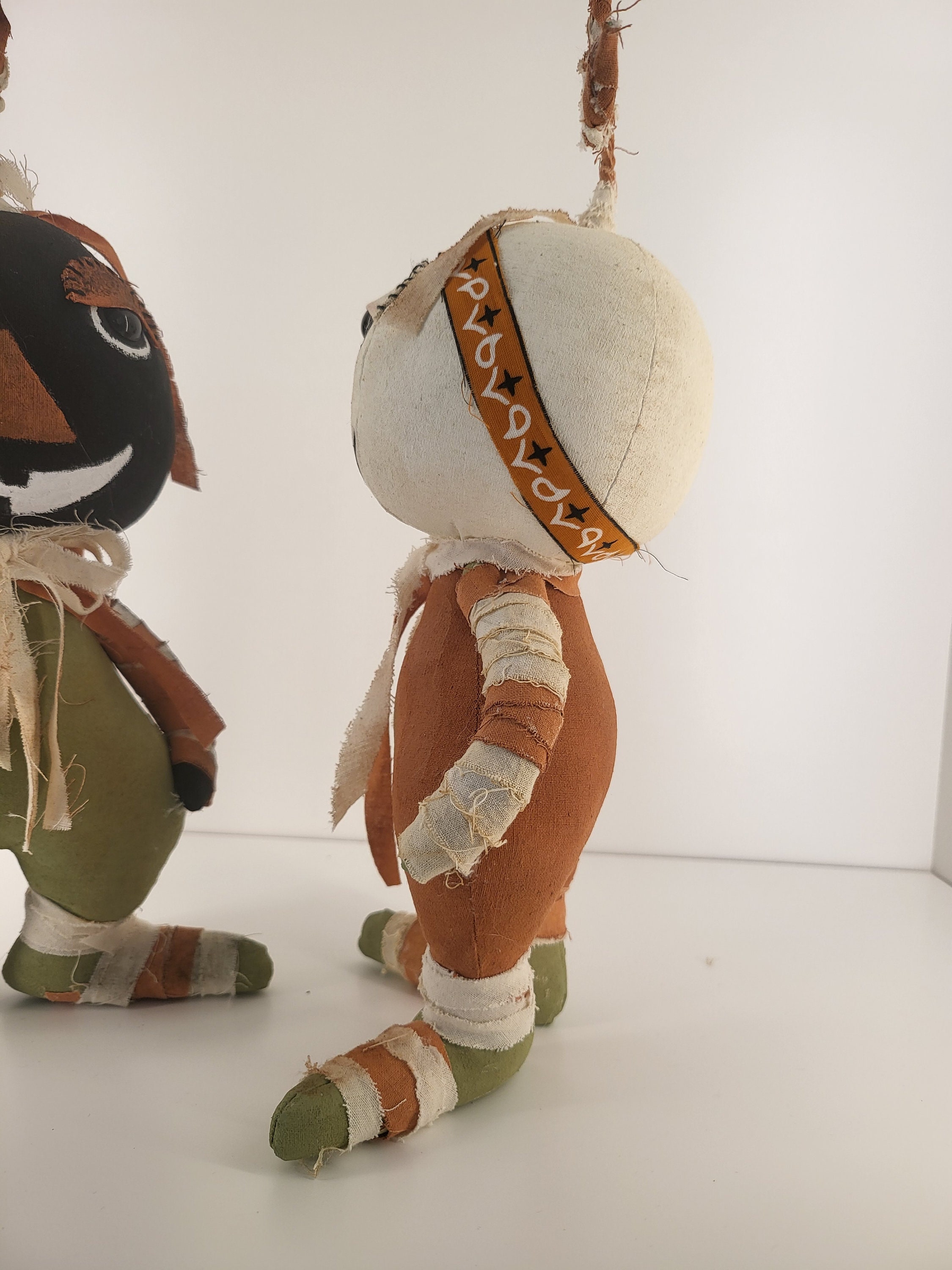 Creepy Pitch & Peeked Pauley primitive Dolls - Etsy