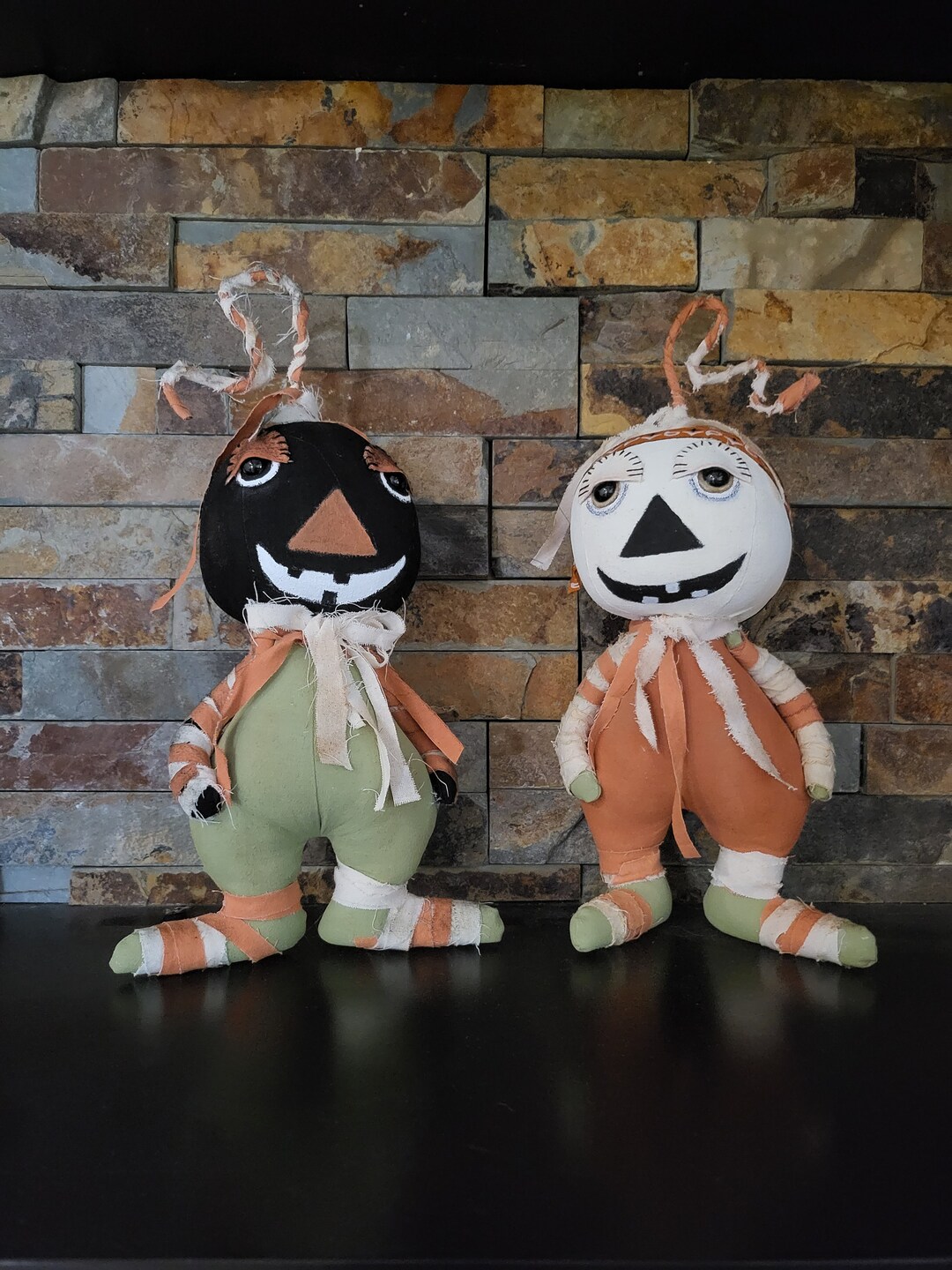 Creepy Pitch & Peeked Pauley primitive Dolls - Etsy