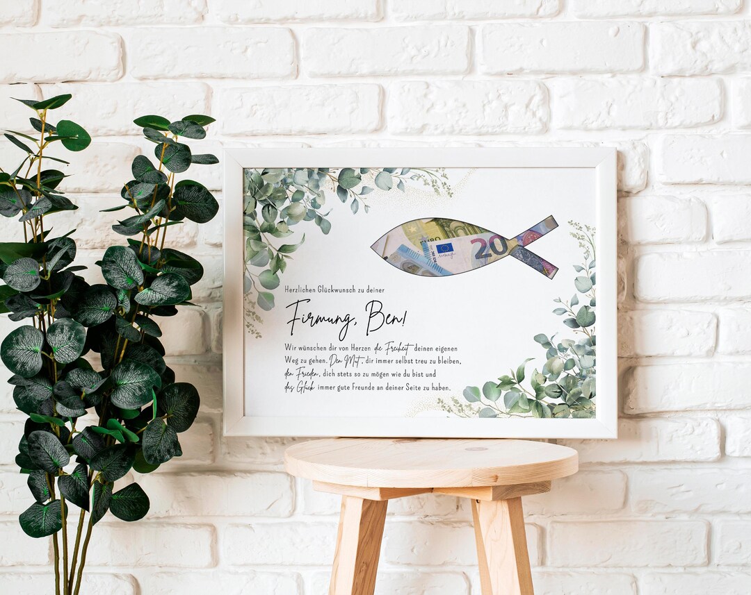 Personalized Money Gift for Confirmation | DIY Printable Gift ...