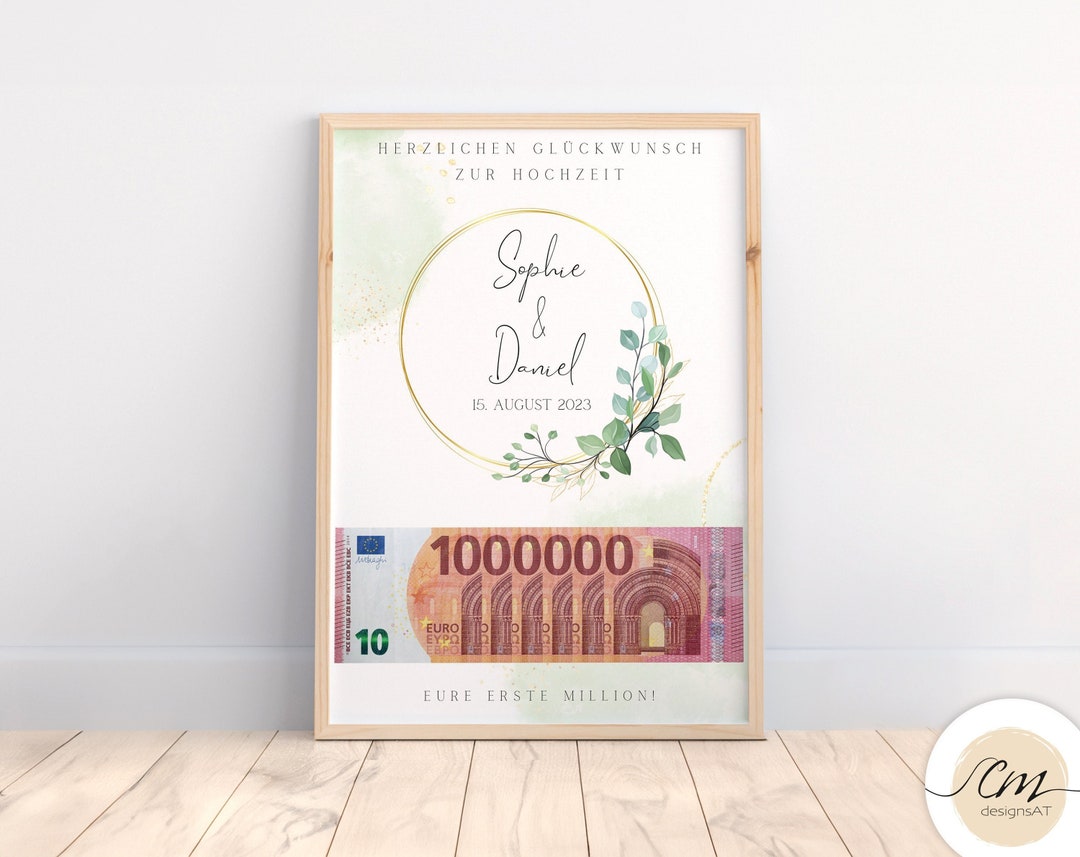 Wedding Money Gift Wedding Poster Personalized DIY Wedding Gifts Money ...